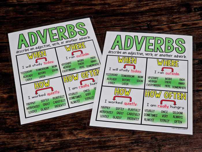 MINI Anchor Charts: Adverbs #3
