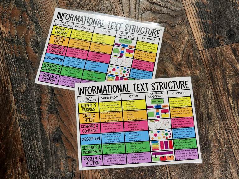 MINI Anchor Charts: Informative Text Structure