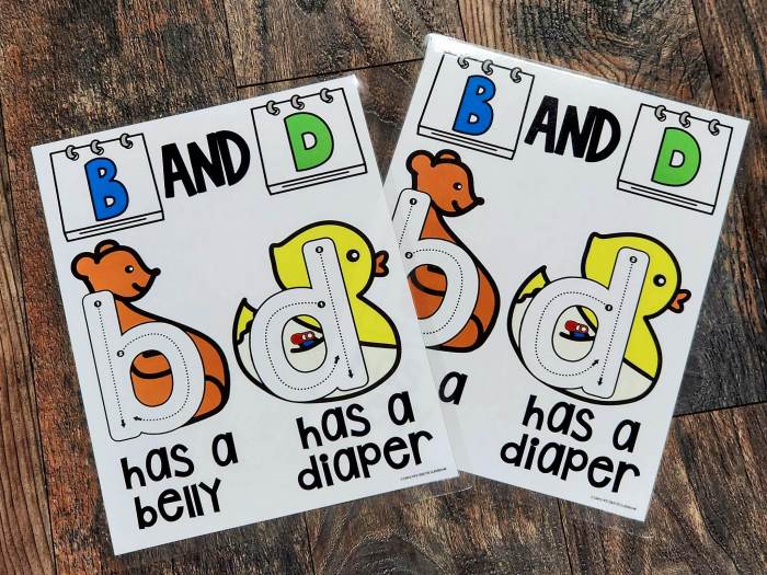 MINI Anchor Charts: B & D #2