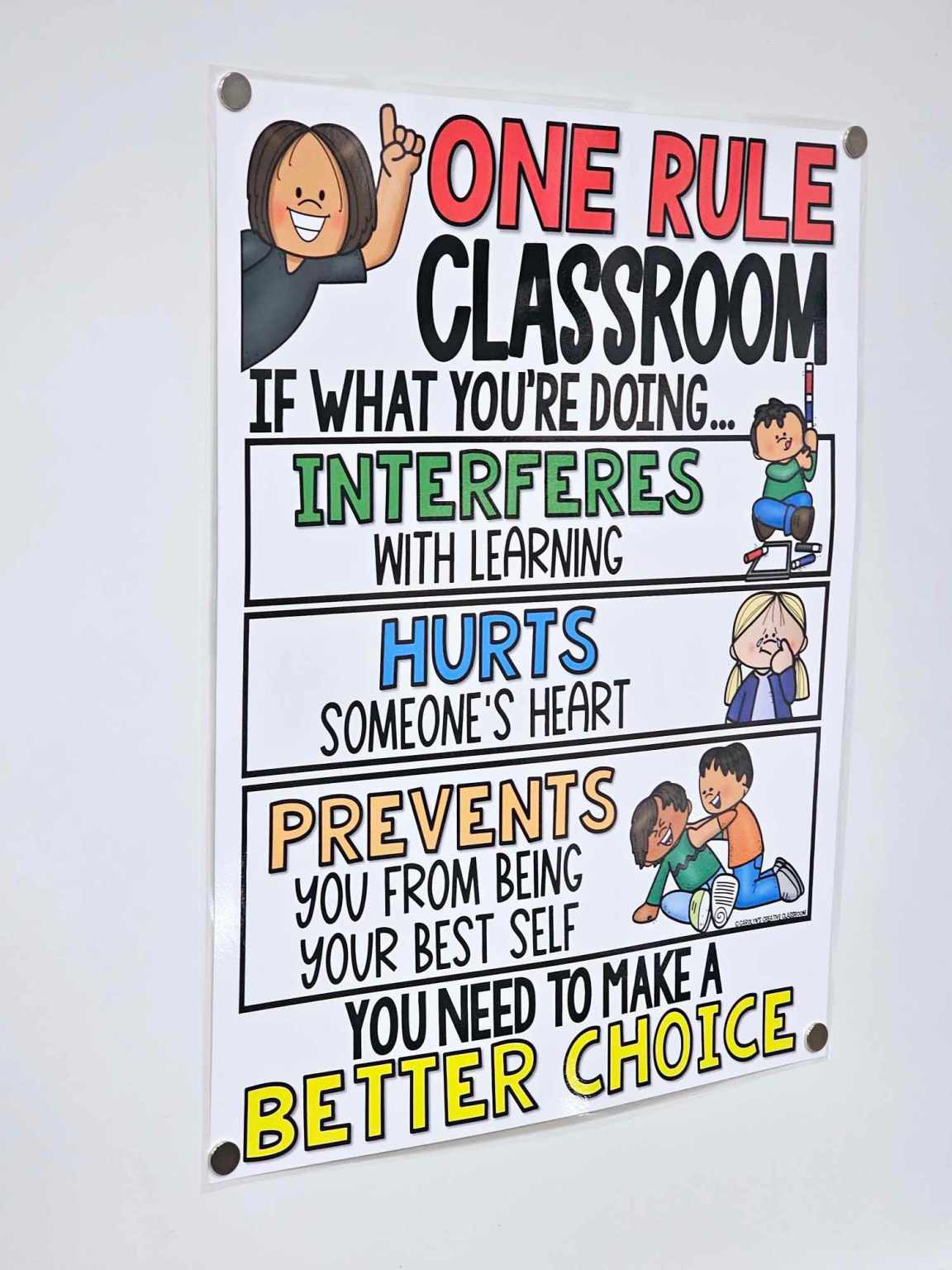One Rule Classroom Anchor Chart [Hard Good] – Option #1