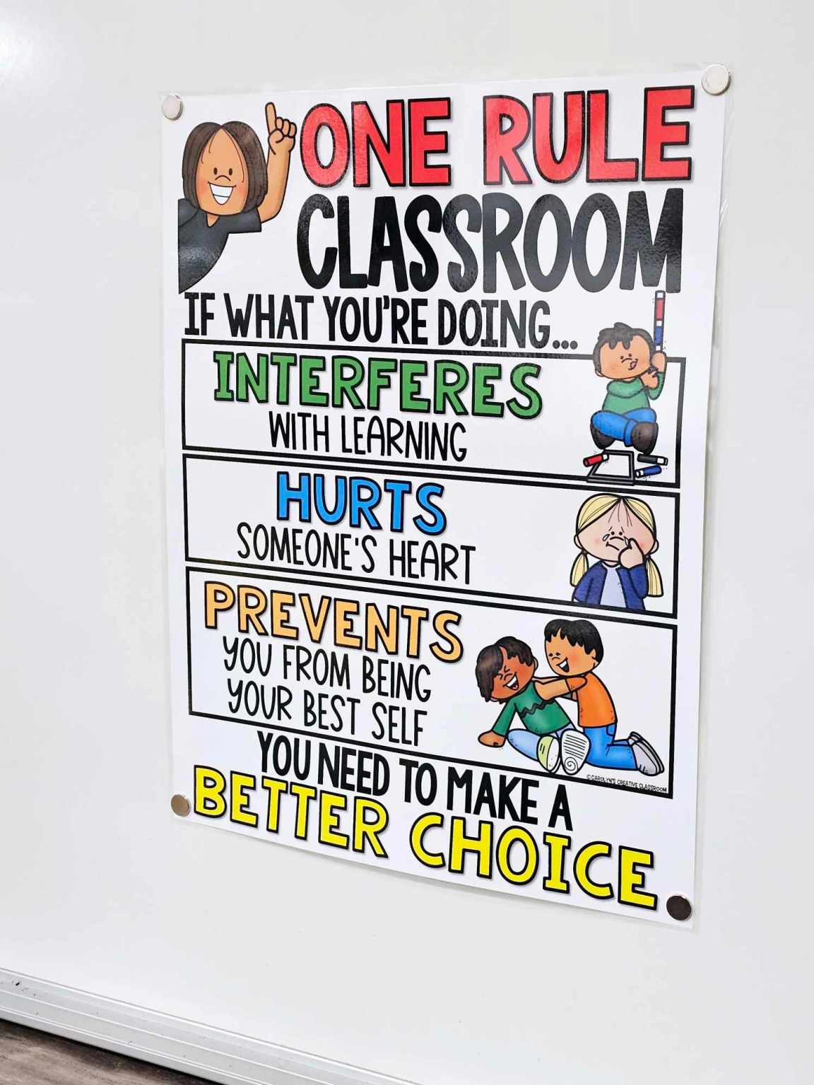 One Rule Classroom Anchor Chart [Hard Good] – Option #1