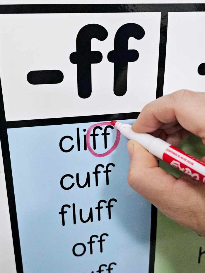 Floss Rule (-ff, -ll, -ss, -zz) Anchor Chart [Hard Good] – Option #3 ...