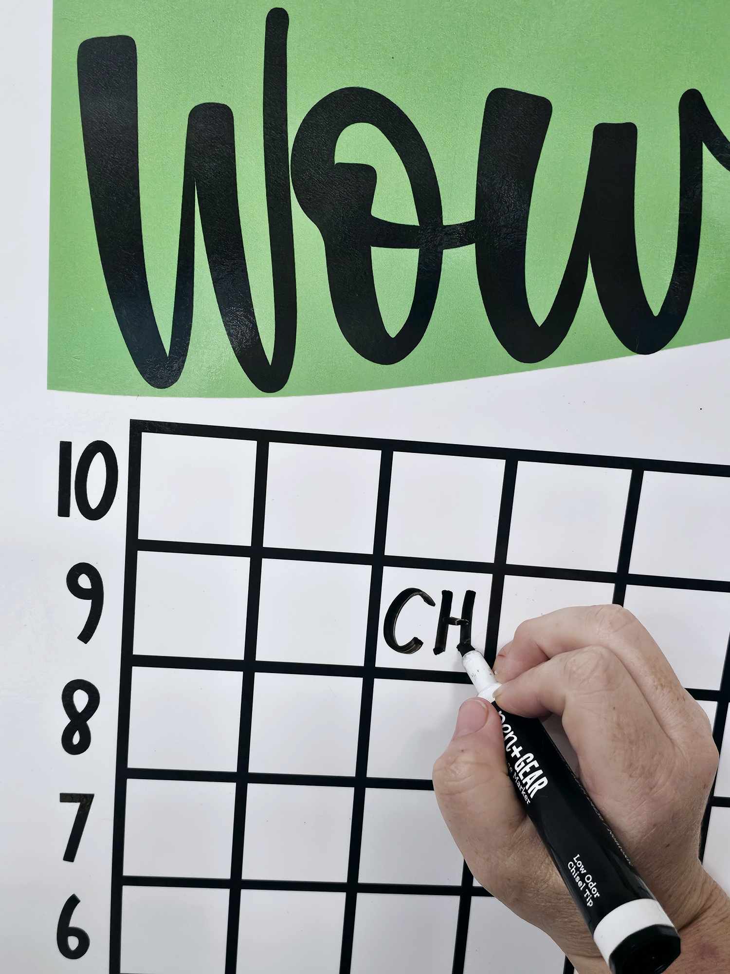 WOW! Board Anchor Chart [Hard Good] – Option #10 Green