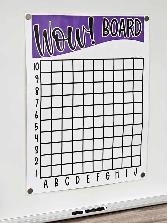WOW! Board Anchor Chart [Hard Good] – Option #13 Purple