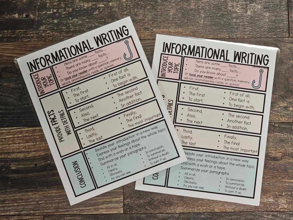 MINI Anchor Charts: Informational Writing