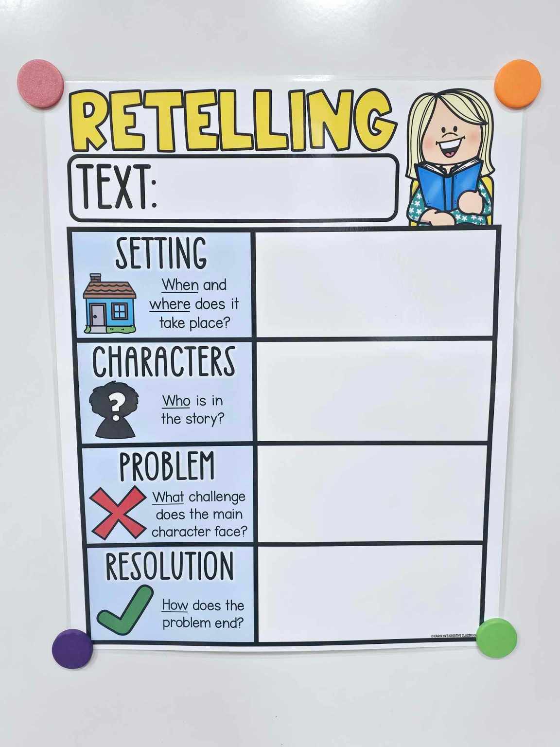 Story Retelling Anchor Chart [Hard Good] – Option 3