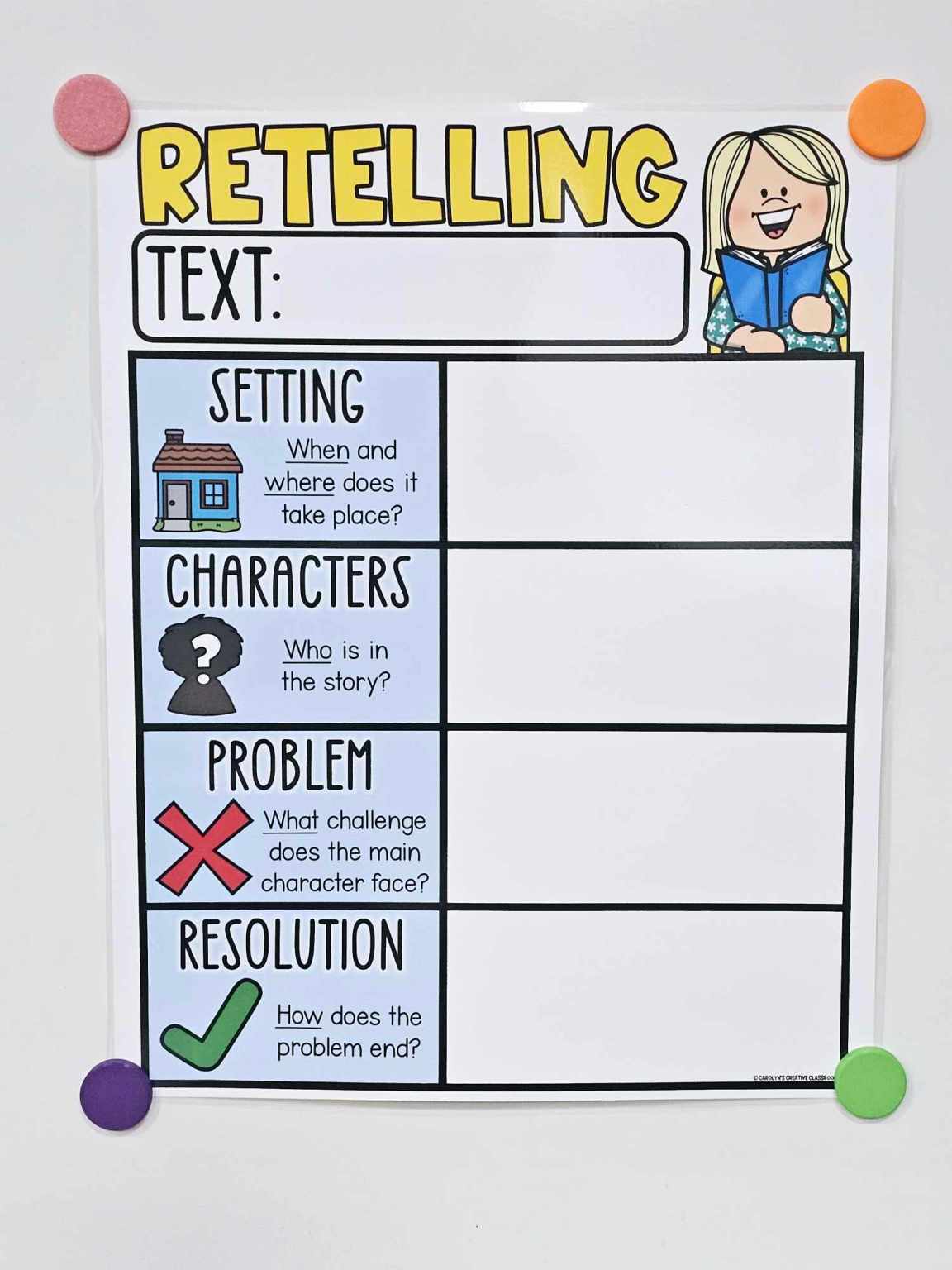 Story Retelling Anchor Chart [Hard Good] – Option 3