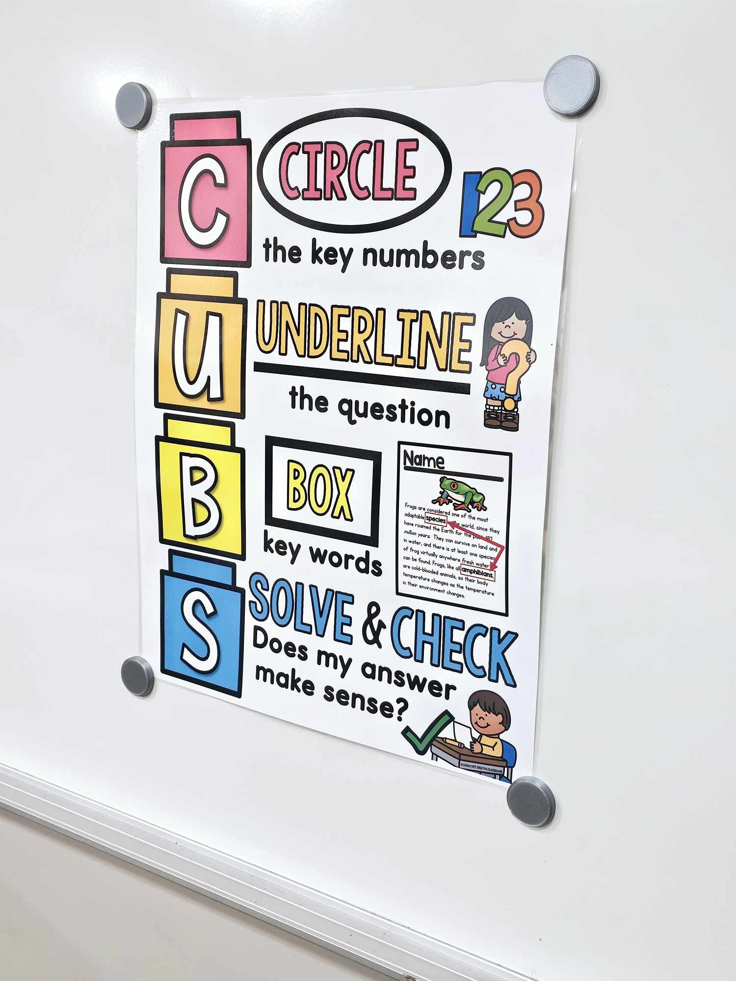 CUBS MATH Anchor Chart [Hard Good]