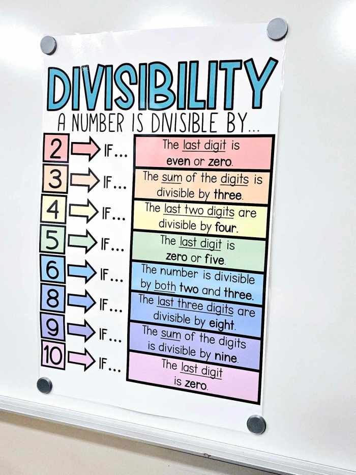 Divisibility Rules Anchor Chart [Hard Good] – Option #1