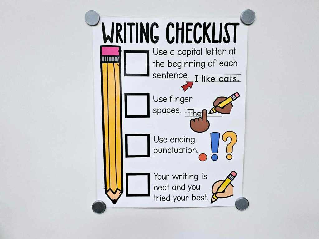 Writing Checklist Anchor Chart [Hard Good] – Option #1