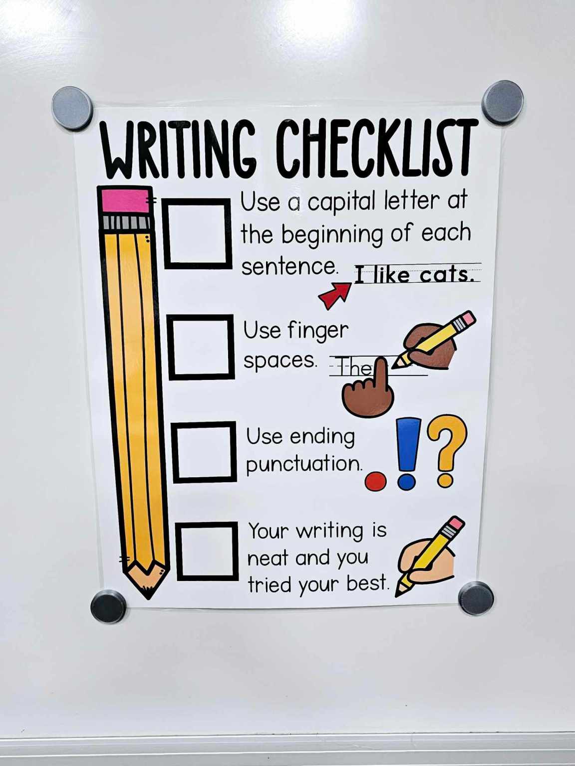 Writing Checklist Anchor Chart [Hard Good] – Option #1