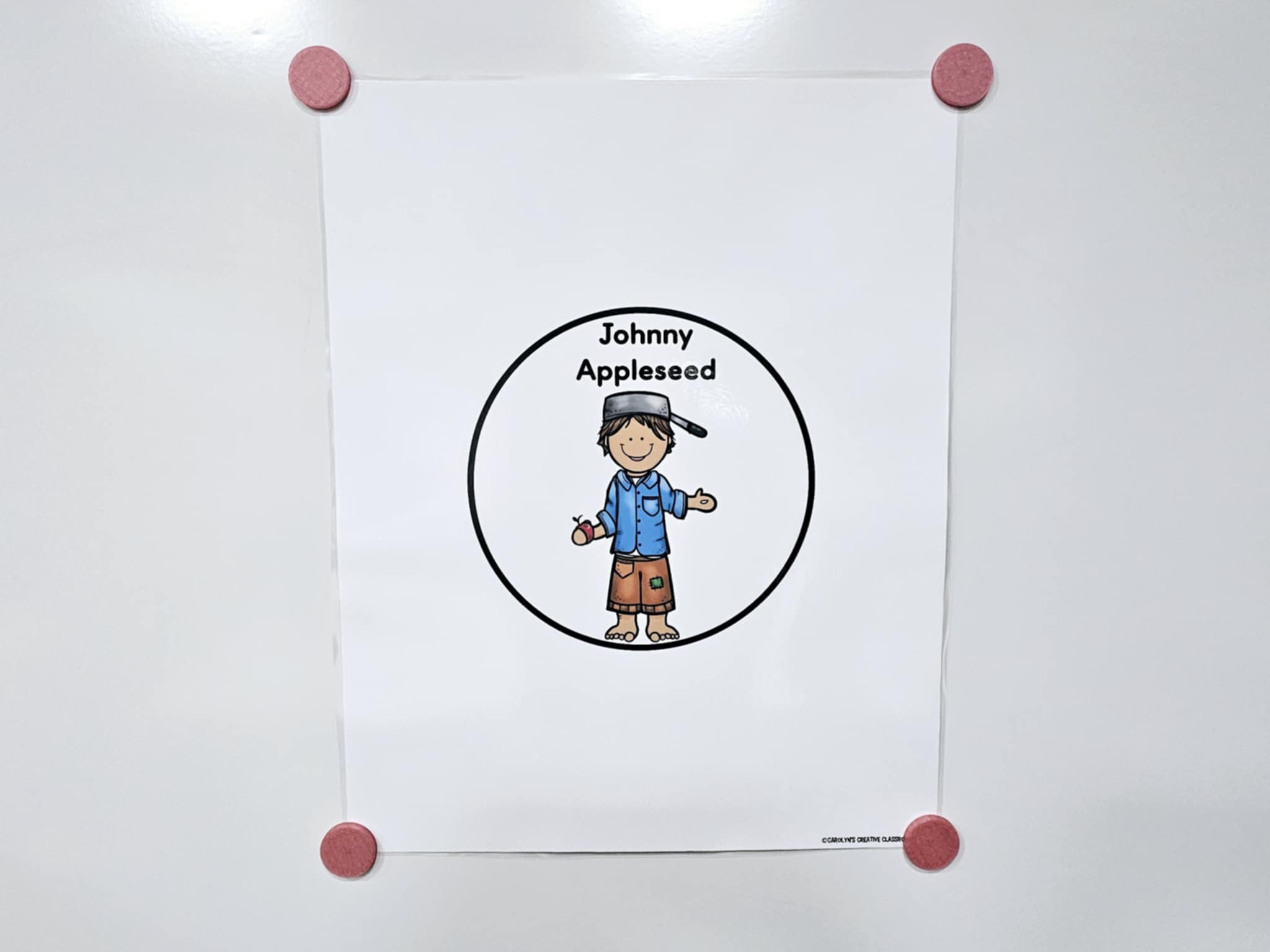 Johnny Appleseed Circle Map Anchor Chart [Hard Good] – Option 1